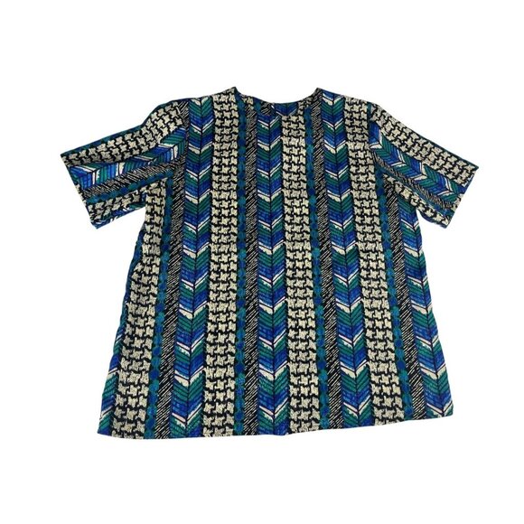 Southern Lady | Tops | Southern Lady Womens Top Blue Abstract Print ...